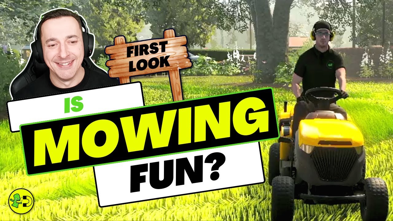 Lawn Mowing Simulator First Look - Is Mowing Fun? - YouTube