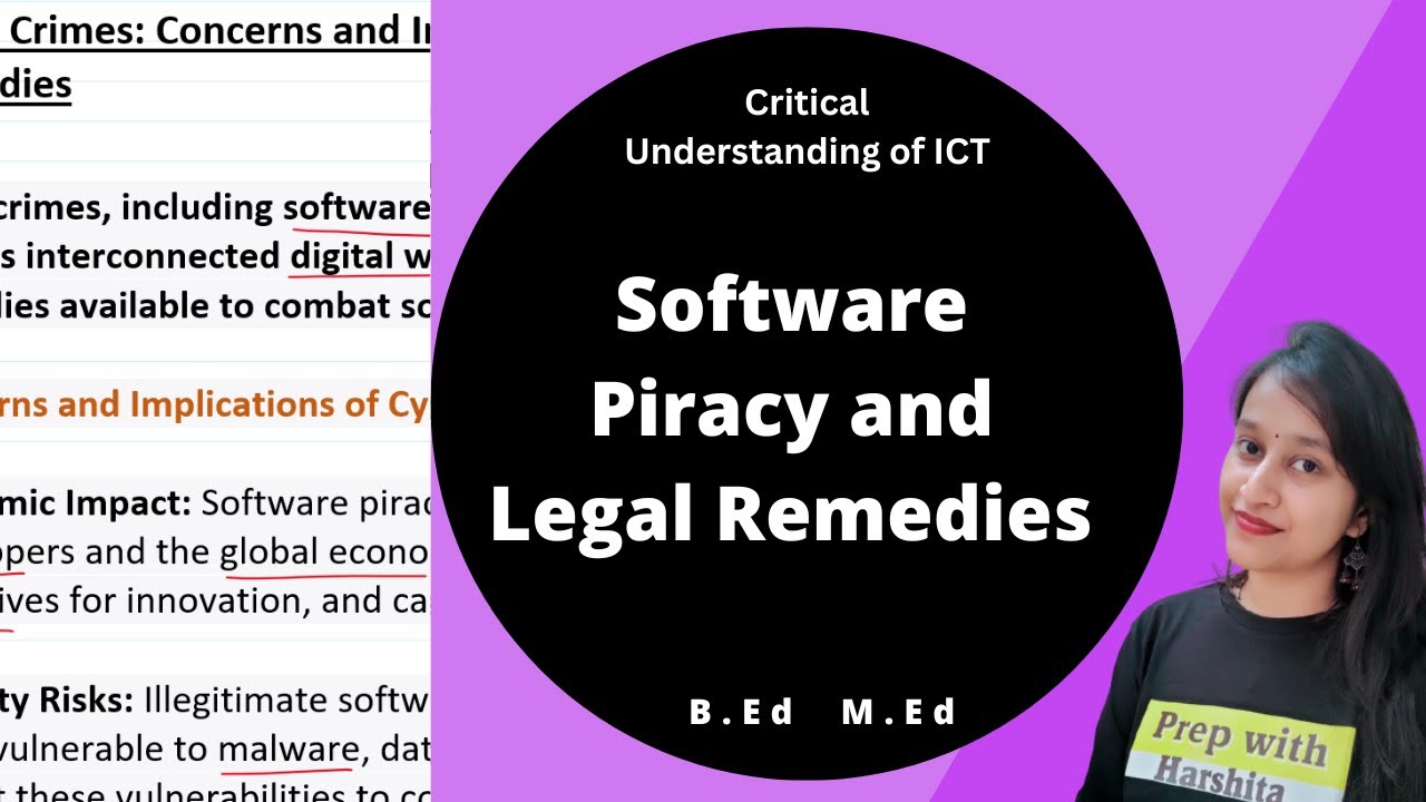 Software Piracy and Legal Remedies | Critical Understanding of ICT - YouTube