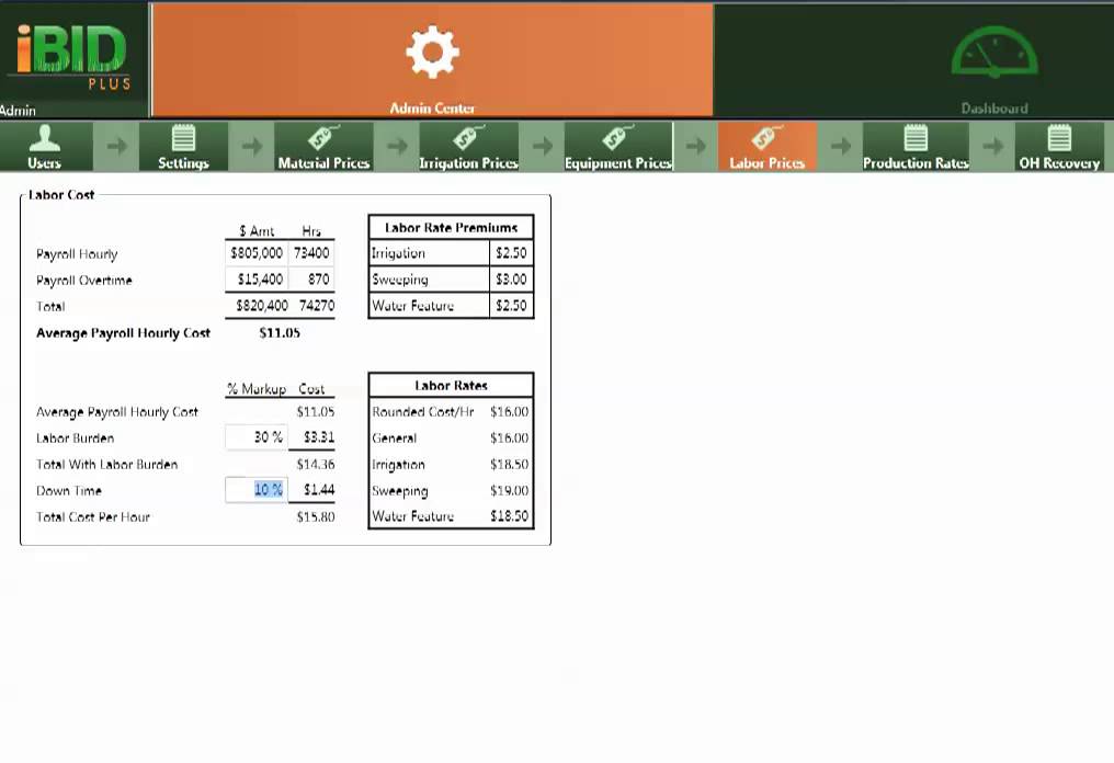 iBid Plus Tutorial-Labor Prices - YouTube