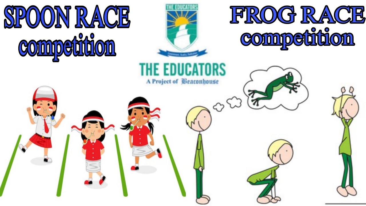 Frog Race competition and spoon race competition in school, Sport ...