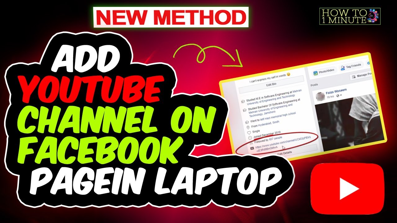How to add youtube channel on facebook page in laptop 2026 - YouTube