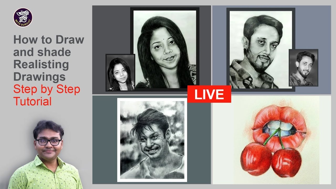 Portrait Drawing | Realistic Pencil Shading Tutorial # ...