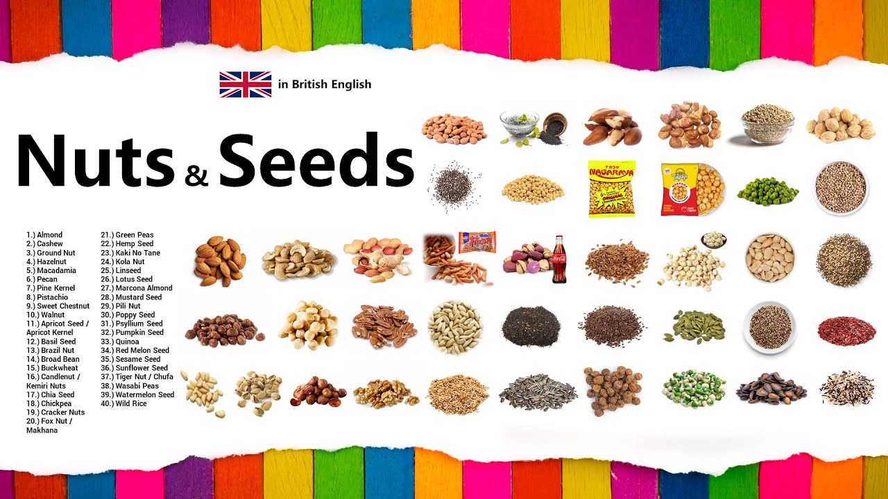 Nuts and Seeds in British English - YouTube
