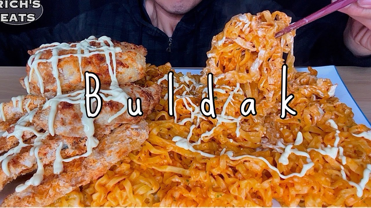 MUKBANG BULDAK FRIED NOODLES [MUKBANG/ASMR] - YouTube