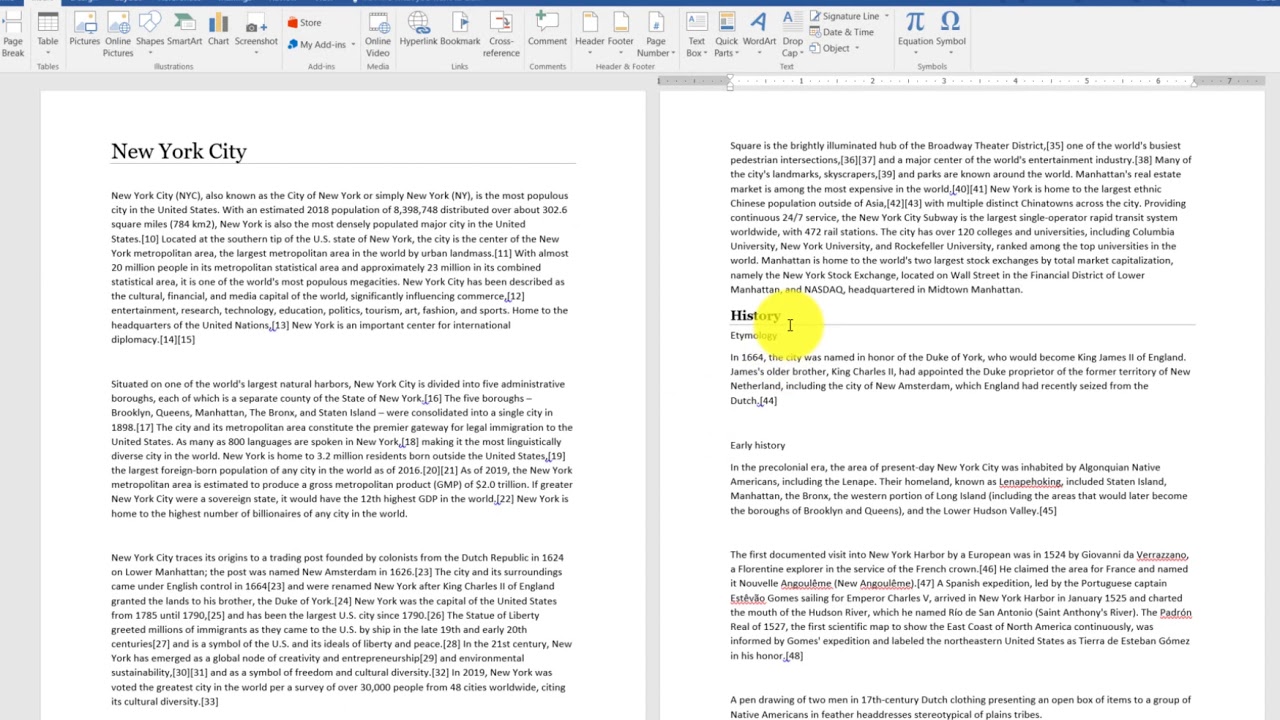 MS Word Create Bookmarks - YouTube