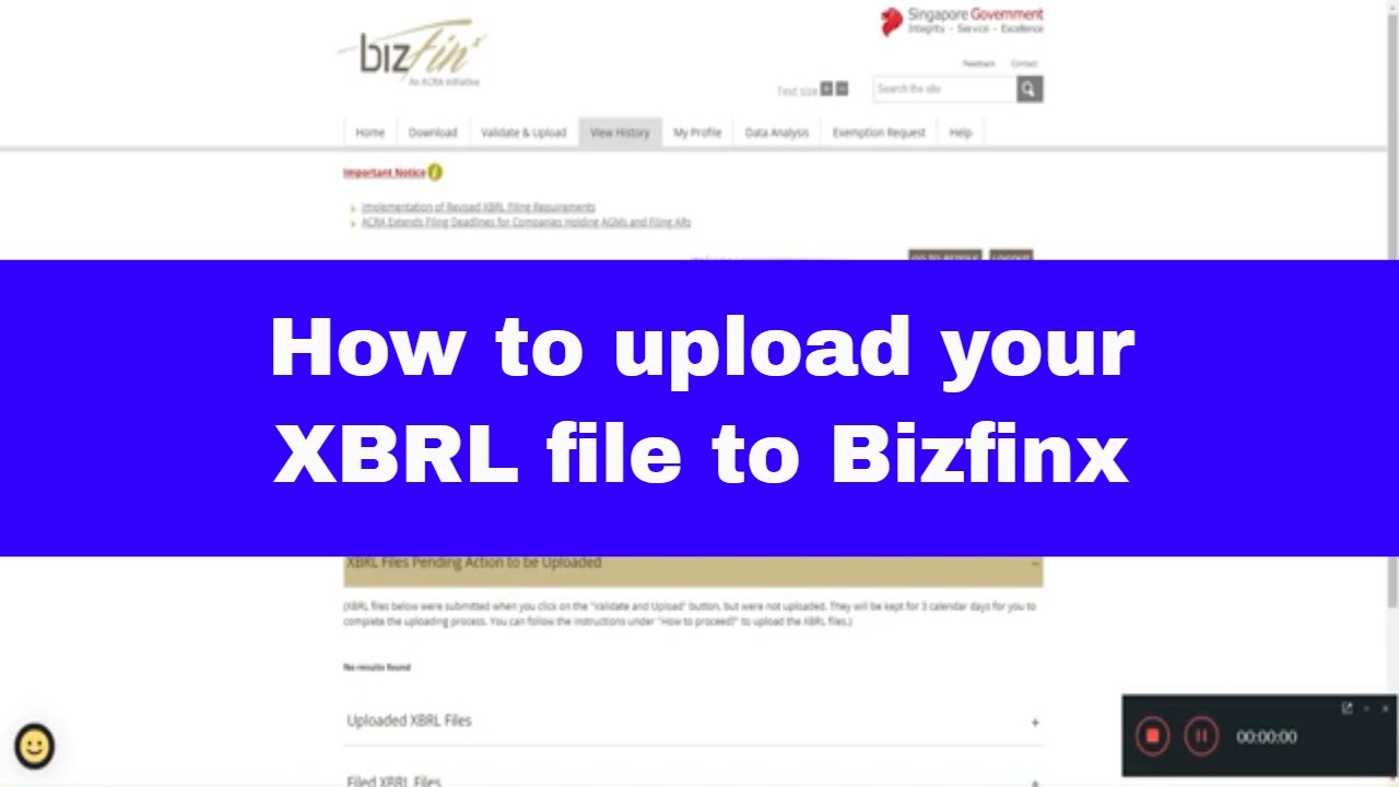 How to upload your XBRL file to Bizfinx - YouTube