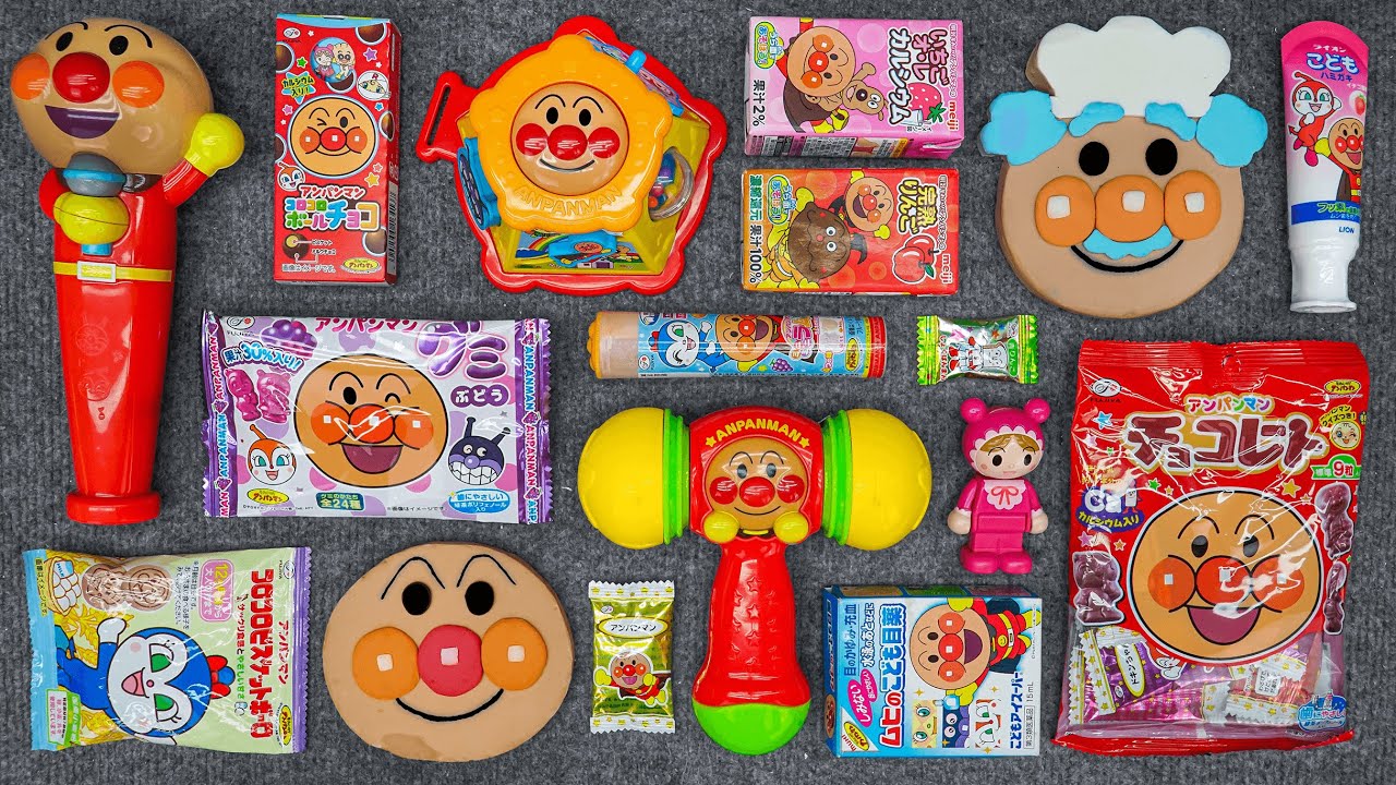 Anpanman Candy Collection 🍬🌈 Yummy Candy & Toys ASMR 😊 Satisfying with ...