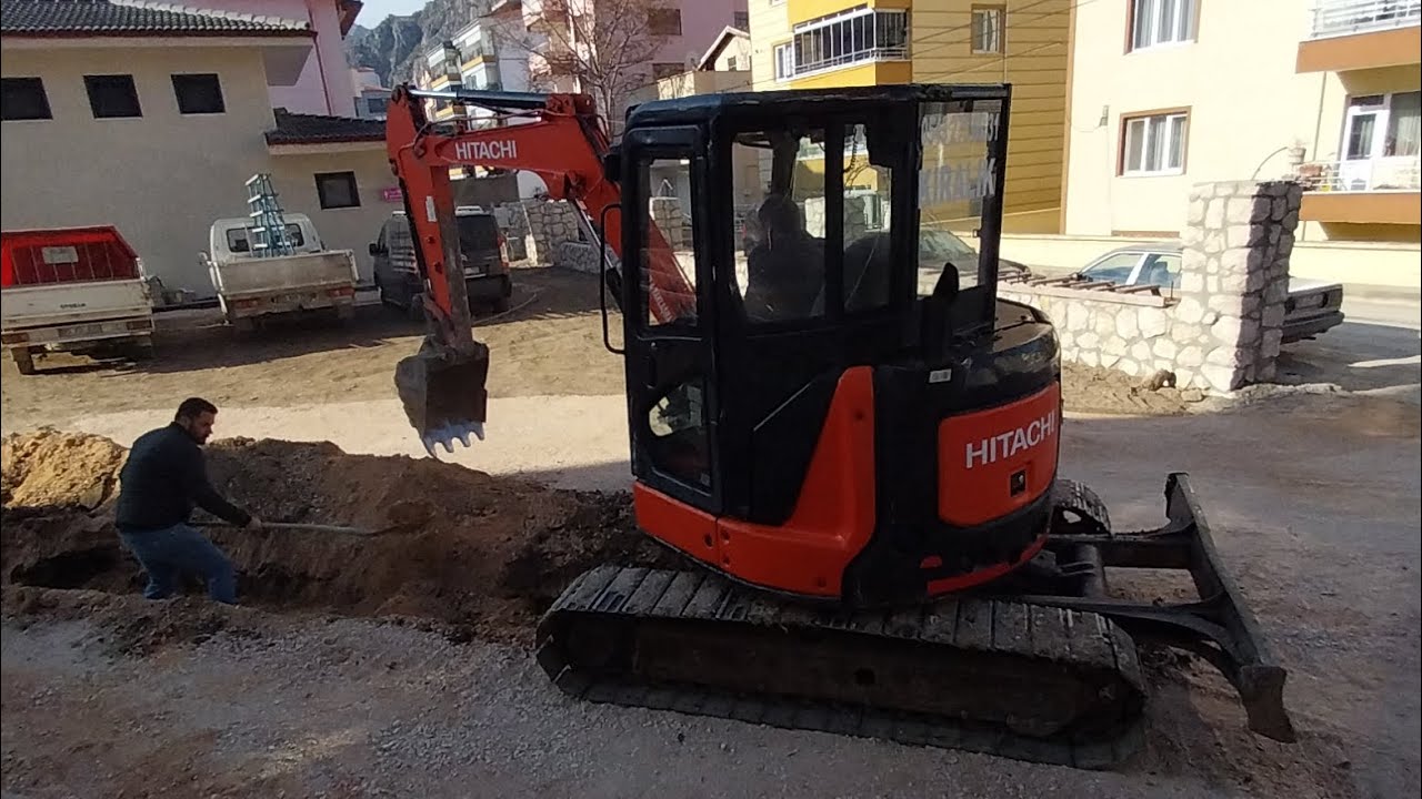 HITACHI EKSKAVATÖR SU HATI AÇMA #hitachi #hitachiexcavator #ekskavatör ...