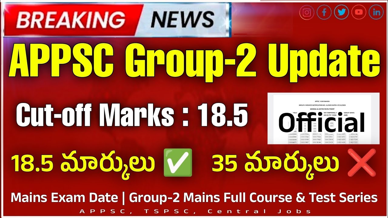 ap group 2 results 2024 Cut Off 18.5 marks | ap group 2 mains exam date ...