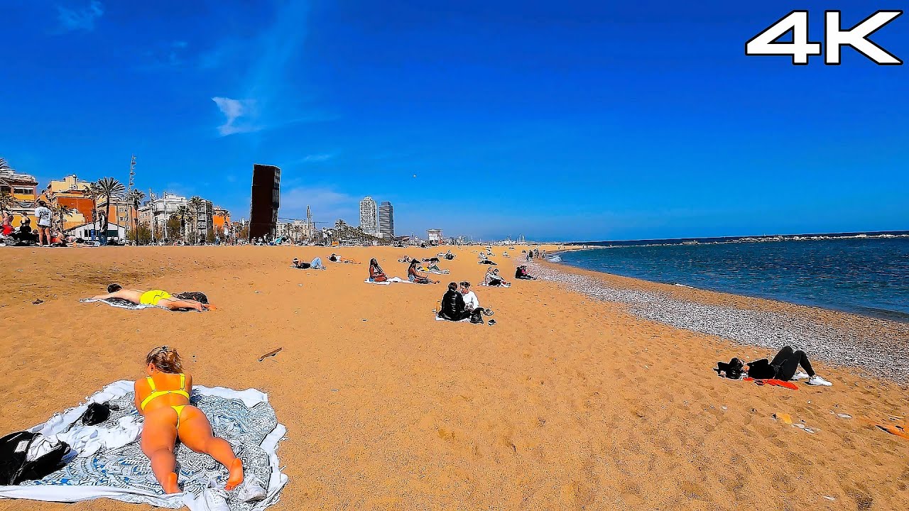First Summer Walk on Barcelona Beach,Spain 🇪🇸 2023 🏖 4K60fps - YouTube