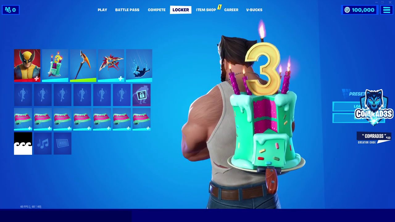 Fortnite 3rd Birthday FREE rewards (Cake! Backbling and Cakey Wrap) in ...