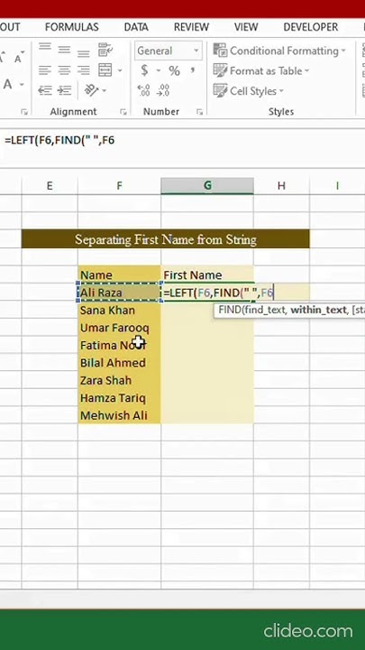 #youtube Name String Handling Trick in Excel | excel tutoring | excel tutorial | excel - YouTube