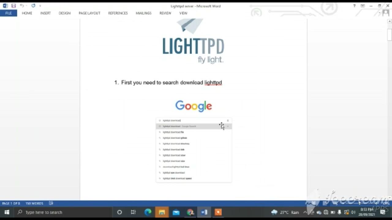 HOW TO INSTALL AND CONFIGURE LIGHTTPD WEBSERVER - YouTube