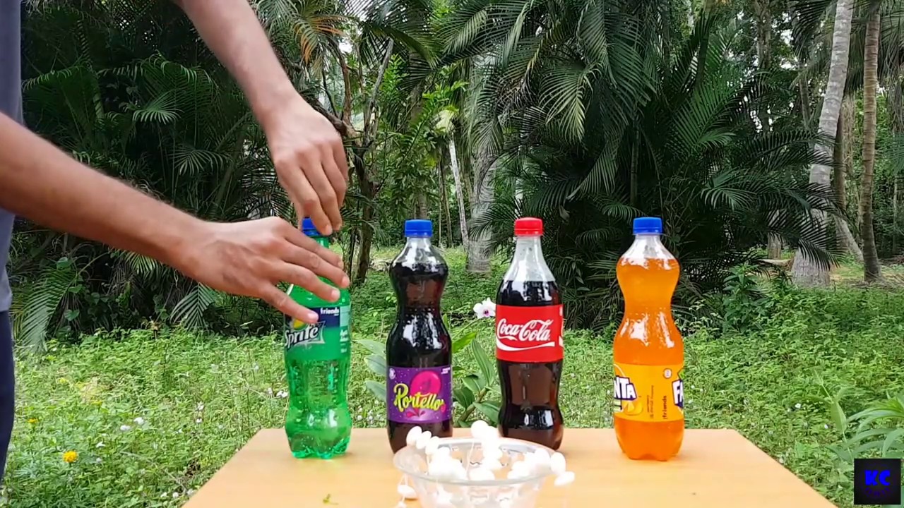 Mentos vs Coca Cola & Sprite & Portello & Fanta - YouTube