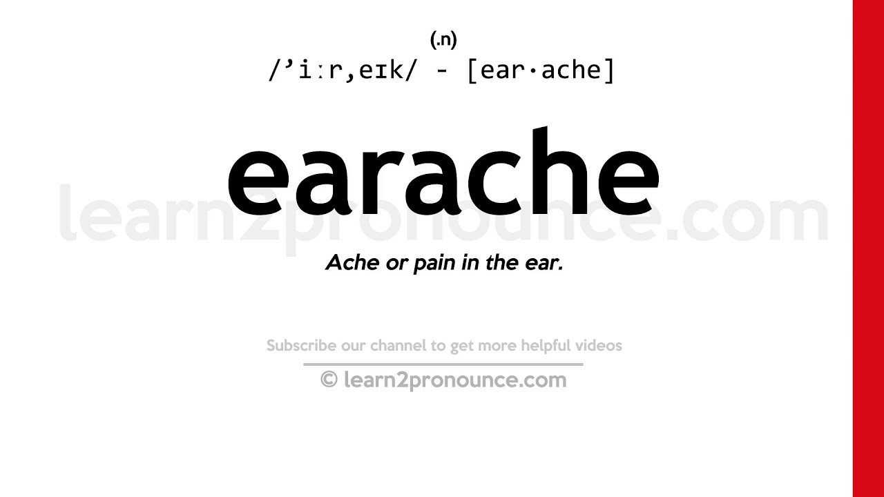 Pronunciation of Earache | Definition of Earache - YouTube