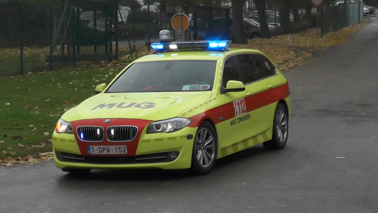 MUG en ambulance met spoed in Tongeren - YouTube