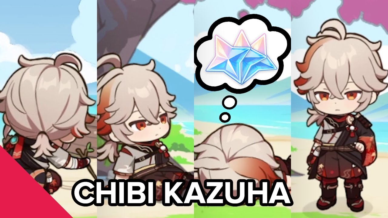 Chibi Kazuha Doing Cute Stuff | Genshin Impact Distant Voyage Event ...