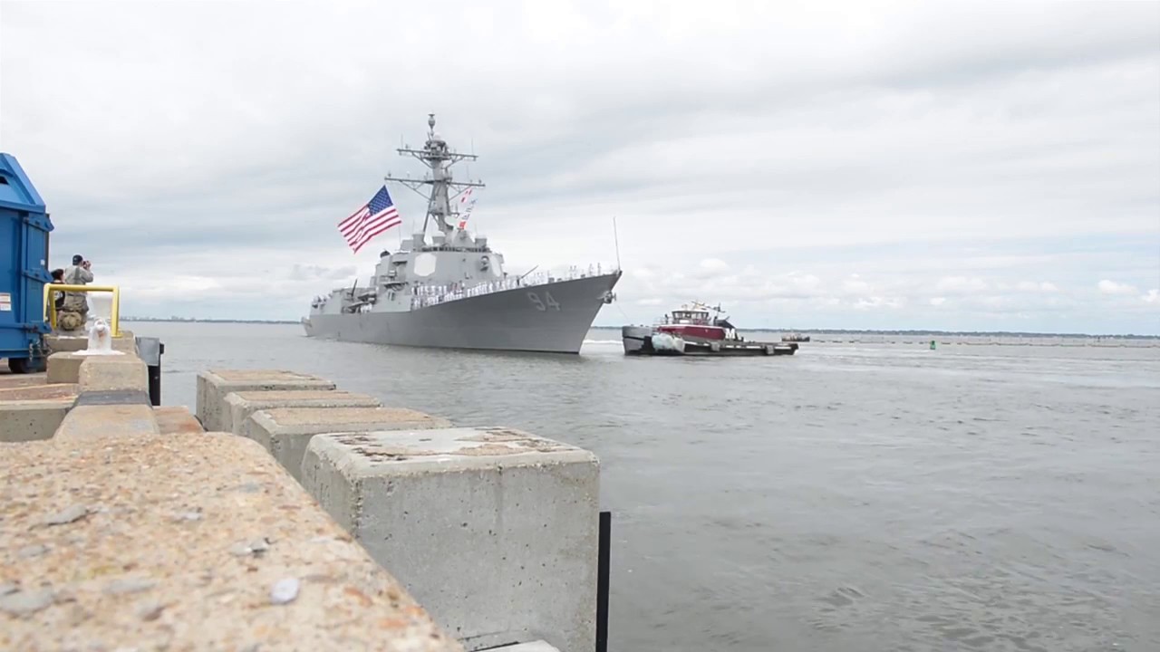 USS Nitze DDG 94 Departs Naval Station Norfolk - YouTube