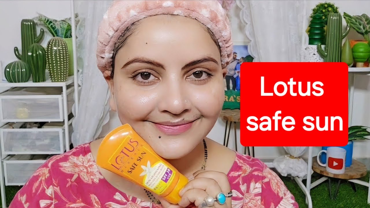 Lotus safe sun skin Brightening Sunscreen spf50 pa ++++ - YouTube