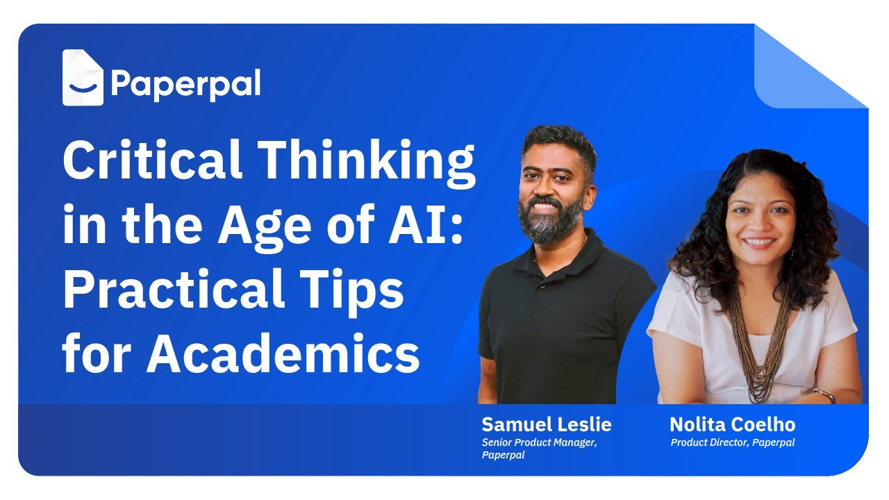 Critical Thinking in the Age of AI: Practical Tips for Academics - YouTube