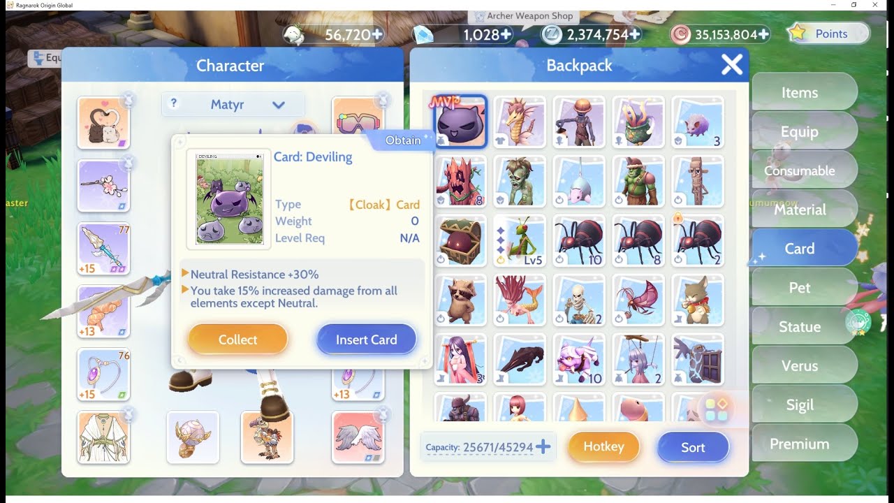 WTS Paladin Level 77 With Deviling Card - Ragnarok Origin - YouTube