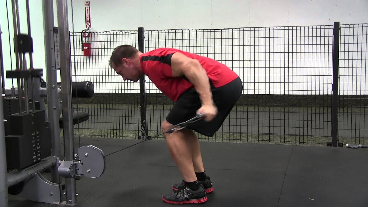 Bent Over Single Arm Reverse Cable Kickback - YouTube