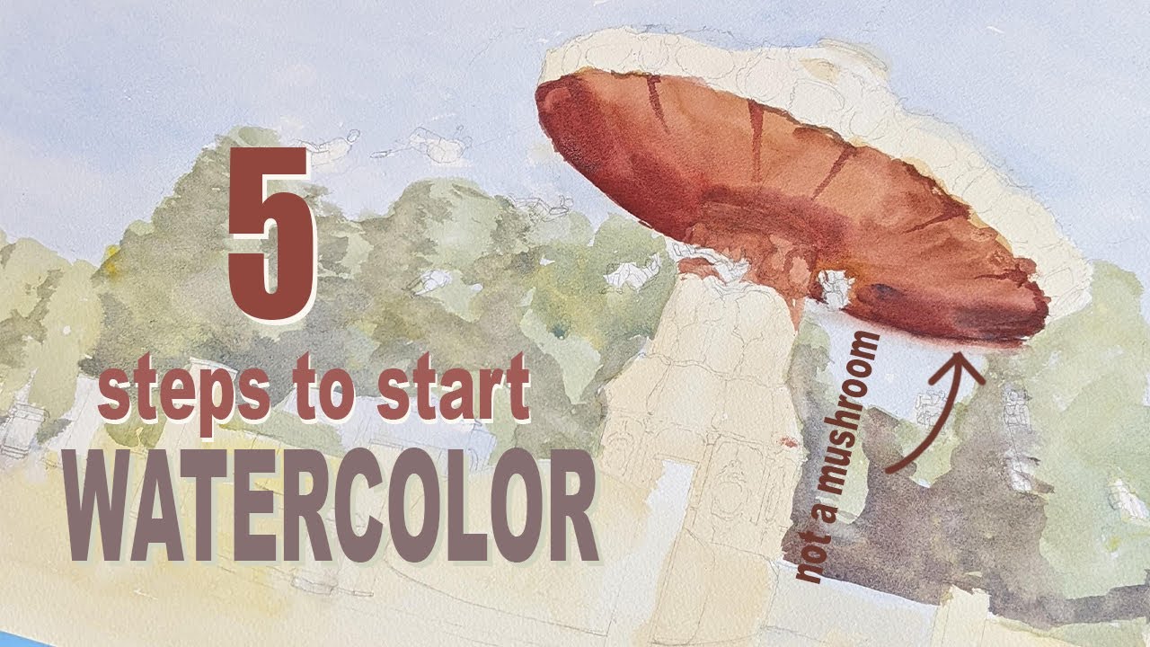 Starting a Watercolor Painting || First Steps - YouTube