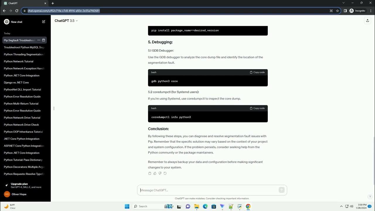 Python Pip Segmentation Fault Core Dumped Youtube