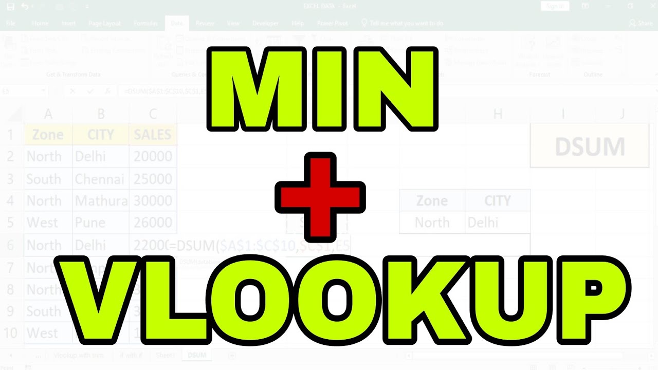 VLOOKUP with MIN Function in Excel - YouTube