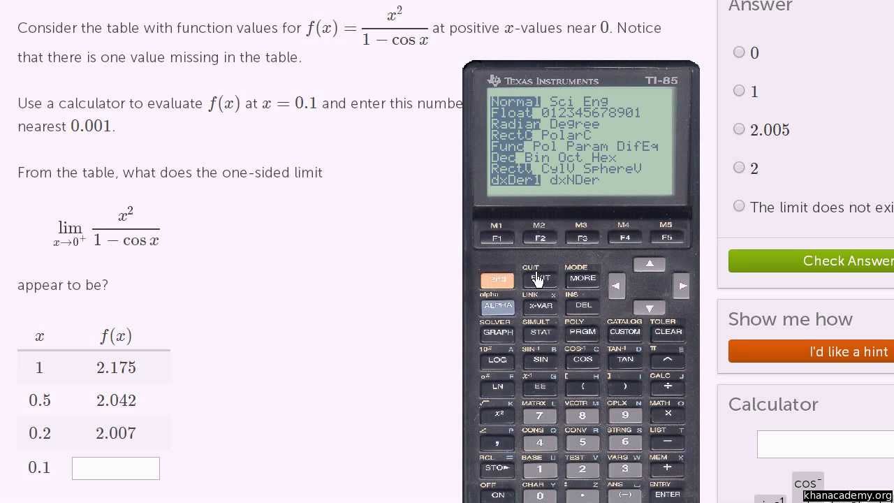 Estimating limits numerically - YouTube
