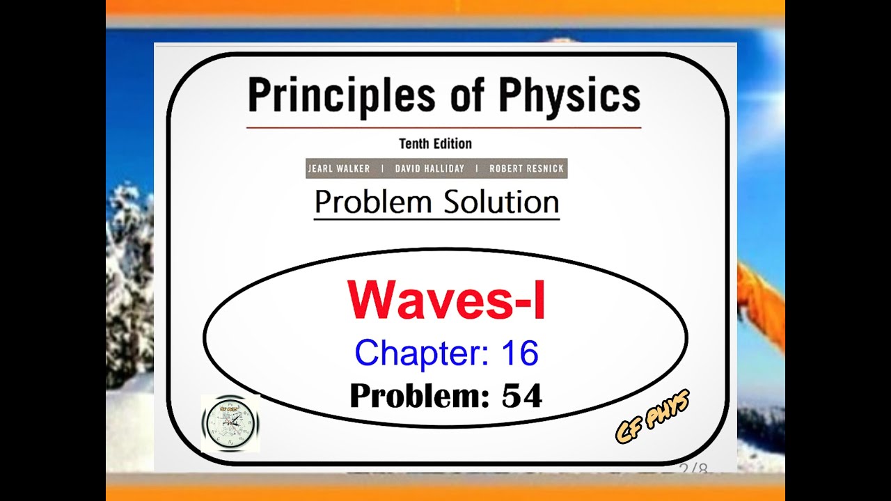 Chapter 16 - Waves I - Problem 54 - YouTube
