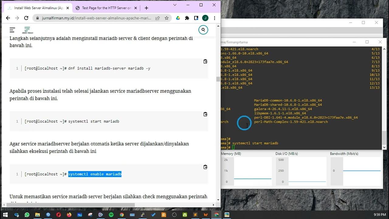 STEP 8 – Install MariaDB, Activate MariaDB Service & Configure Root Password MariaDB v10 6 - YouTube