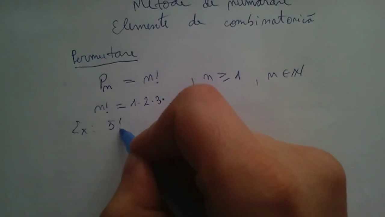 Elemente de combinatorica-Permutare-Teorie - YouTube