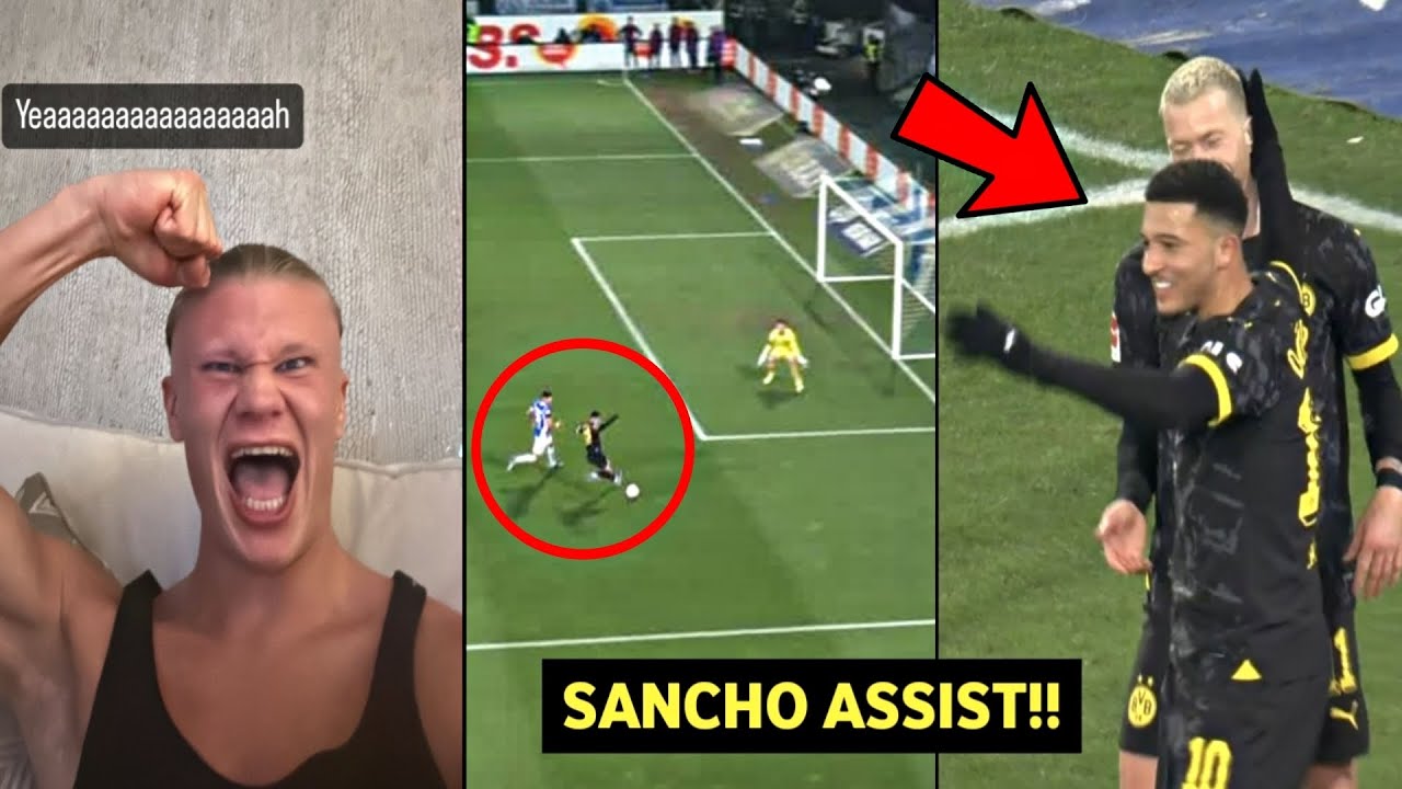 😳 SANCHO amazing assist to Marco Reus goal | Crazy Reactions | Sancho ...
