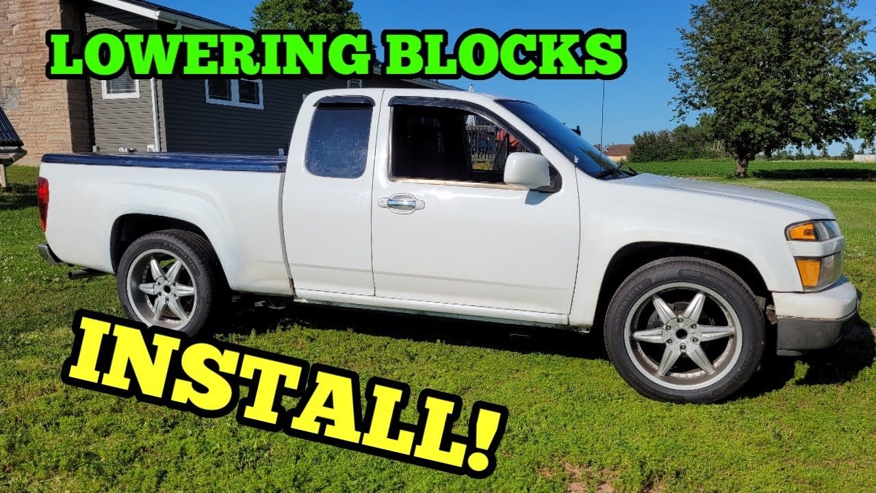 INSTALLING BELLTECH 2 INCH LOWERING BLOCKS 6L LS SWAP COLORADO - YouTube