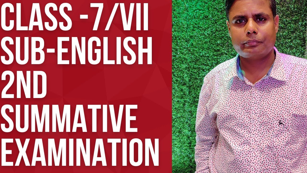 Class -VII/7.Sub-English|2nd Summative examination|Tips from an English ...
