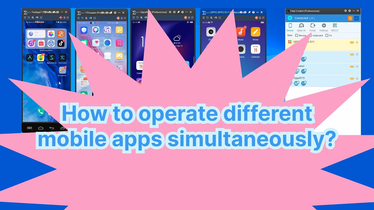 How to operate different mobile apps simultaneously on PC ？ - YouTube