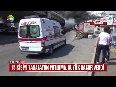 15 kişiyi yaralayan patlama,büyük hasar verdi