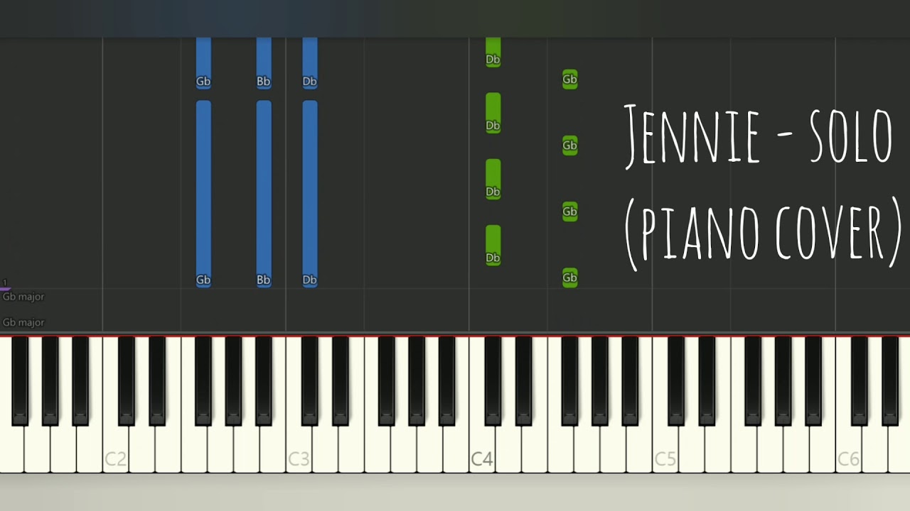 Blackpink Jennie 제니 - Solo | Piano Pop Song Tutorial Sheet Music - YouTube