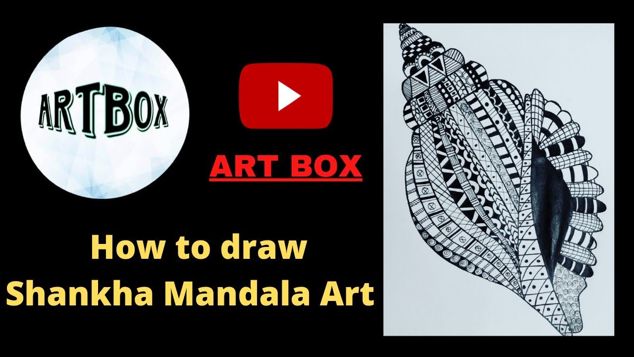 Shankha Mandala Art | easy mandala art for beginners | Conch Shell ...