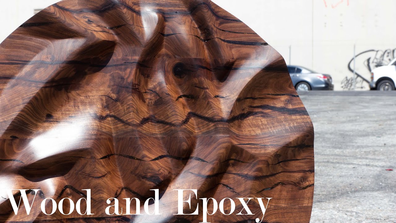 Wood and Epoxy - Power Carving - Wall Art - YouTube