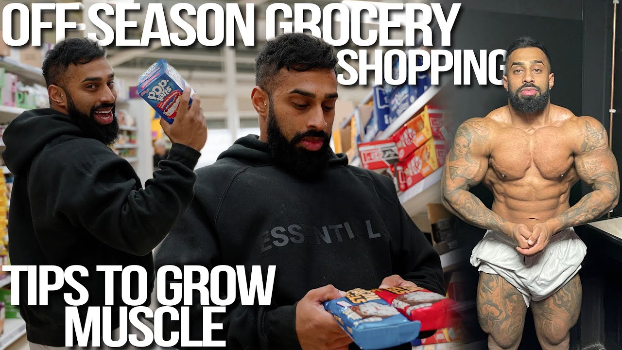 GROCERY SHOPPING TO GROW MUSCLE // BODYBUILDER'S OFFSEASON - YouTube