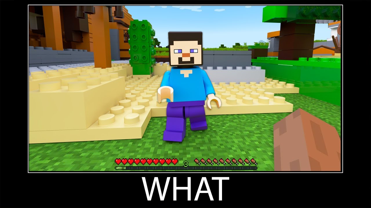 Minecraft wait what meme part 389 realistic minecraft Lego - YouTube