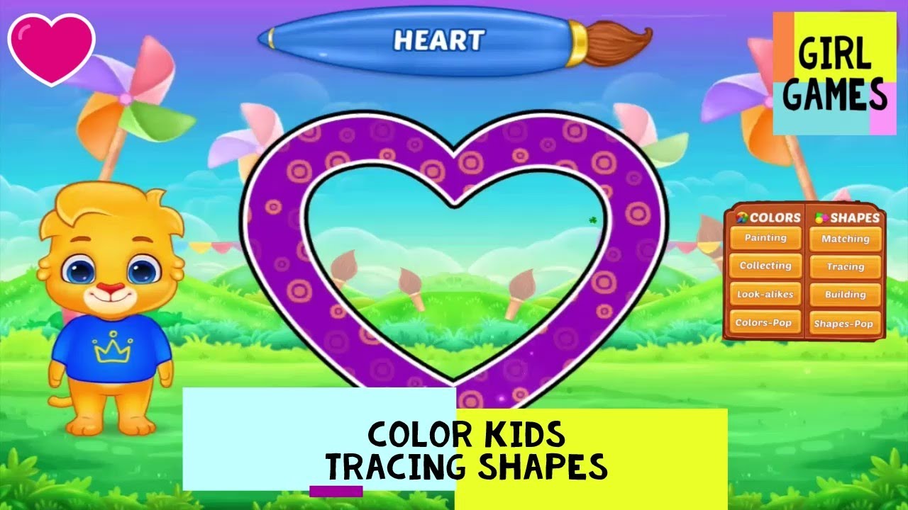 Color Kids Game Tracing Shapes - Learning Shapes for Toddlers ...