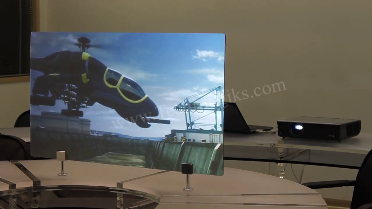 graphical Rear Projection on glass sample - YouTube