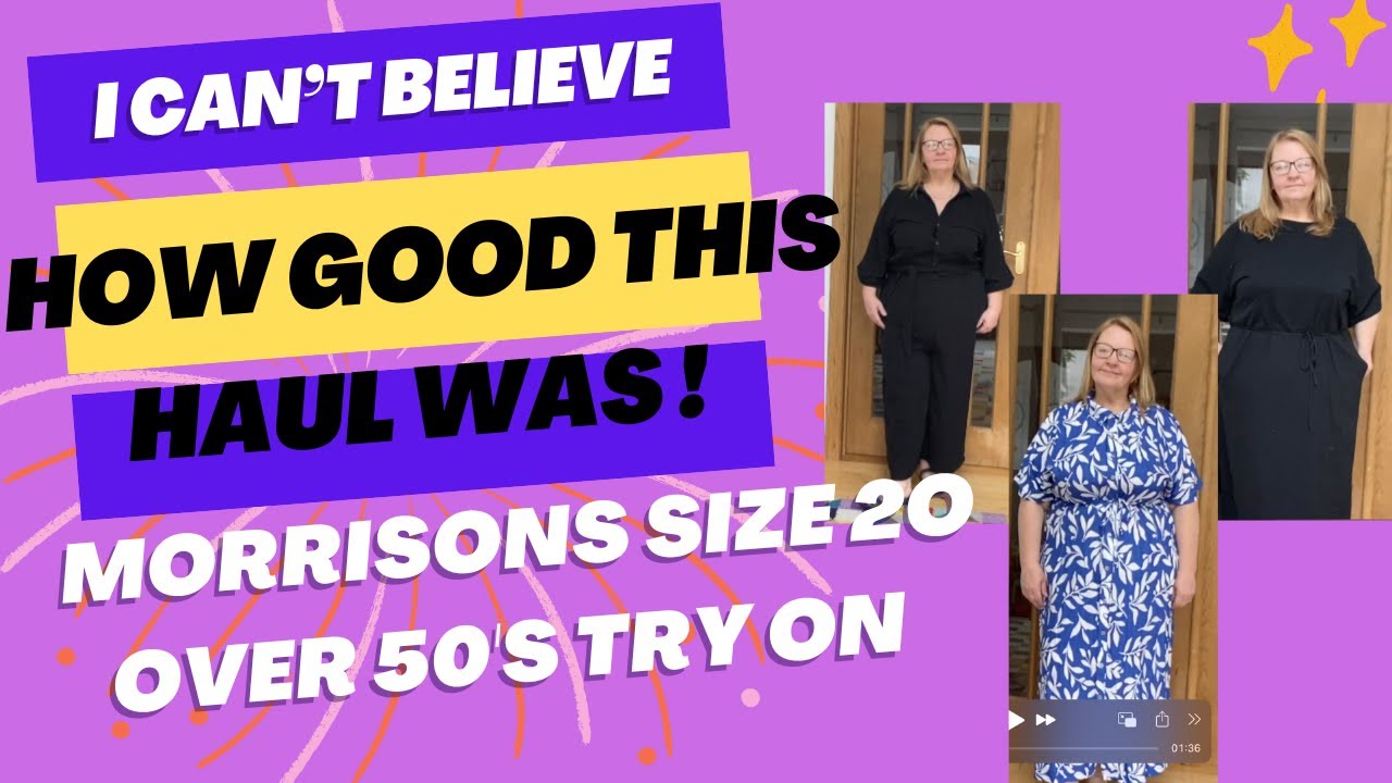 Amazing Morrisons Haul and Try on. Plus size 18/20 for over 50's - YouTube