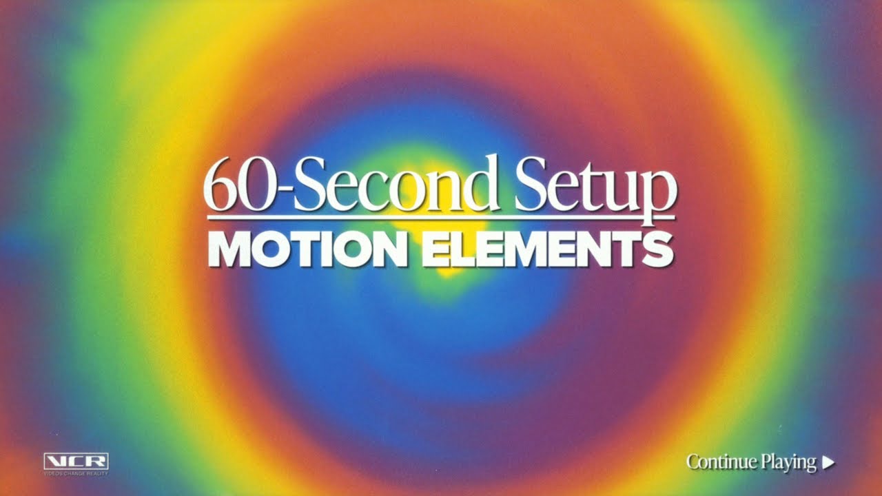 How to Use Motion Elements | 60-Second Setup - YouTube