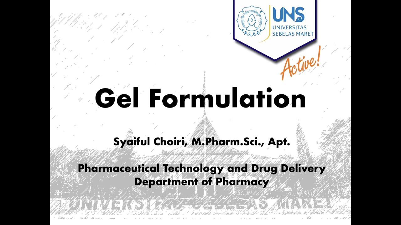 Teknologi Formulasi Sediaan Gel - YouTube
