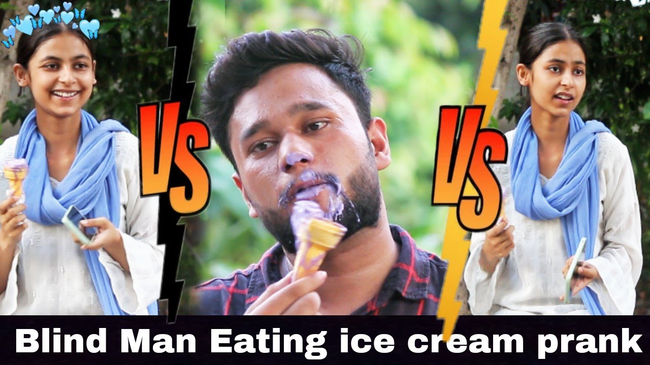 Blind Man Eating🍦Ice cream prank with Twist 😂 | By Drum prank Tv - YouTube