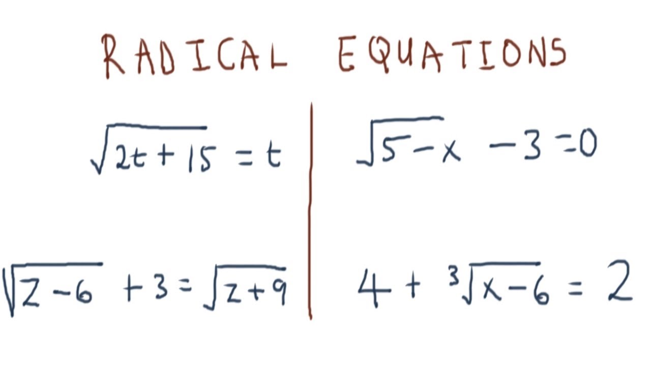 Radical equation of surds | Made simple with examples - YouTube